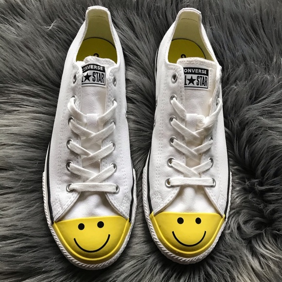 Converse | Shoes | New Converse Allstar Smiley Face Lowtop | Poshmark